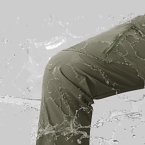 Postropaky Mens Hiking Quick Dry Lightweight Waterproof Fishing Pants Outdoor Travel Climbing Stretch Pants(Green38x32)