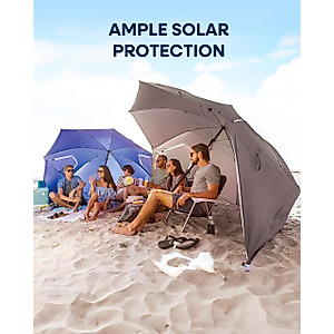 Sport-Brella Premiere XL UPF 50+ Umbrella Shelter for Sun and Rain Protection (9-Foot, Blue)