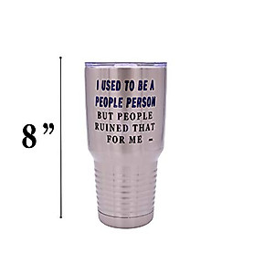 Rogue River Tactical Funny Sarcastic People Person 30 Oz. Travel Tumbler Mug Cup w/Lid Vacuum Insulated Work Gift