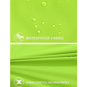 Little Donkey Andy Women's Rain Running Jacket Cycling Bike Coat Lightweight Windproof Fluorescent Yellow L