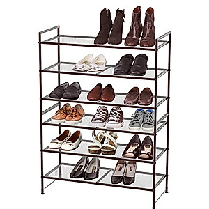 Simple Houseware 3-Tier Stackable Utility Shoes Organizer Rack, Bronze