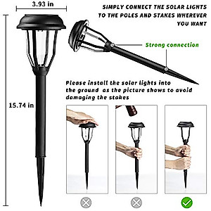 SOLPEX 8 Pack Solar Pathway Lights, Solar Path Lights Waterproof, Solar Garden Lights Outdoor for Garden, Yard, Pathway, Landscape, Walkway and Driveway (Warm White)