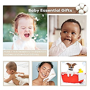 Yoofoss Muslin Baby Washcloths 100% Cotton Face Towels 10 Pack Wash Cloths for Baby 12x12in Soft and Absorbent Baby Wipes (White)