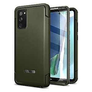 SURITCH for Samsung Galaxy Note 20 Case (Only) 6.7-inch, [2 Front Frames][Built-in Screen Protector] Full Body Protective Rugged Heavy Duty Shockproof Phone Cover -(Green)