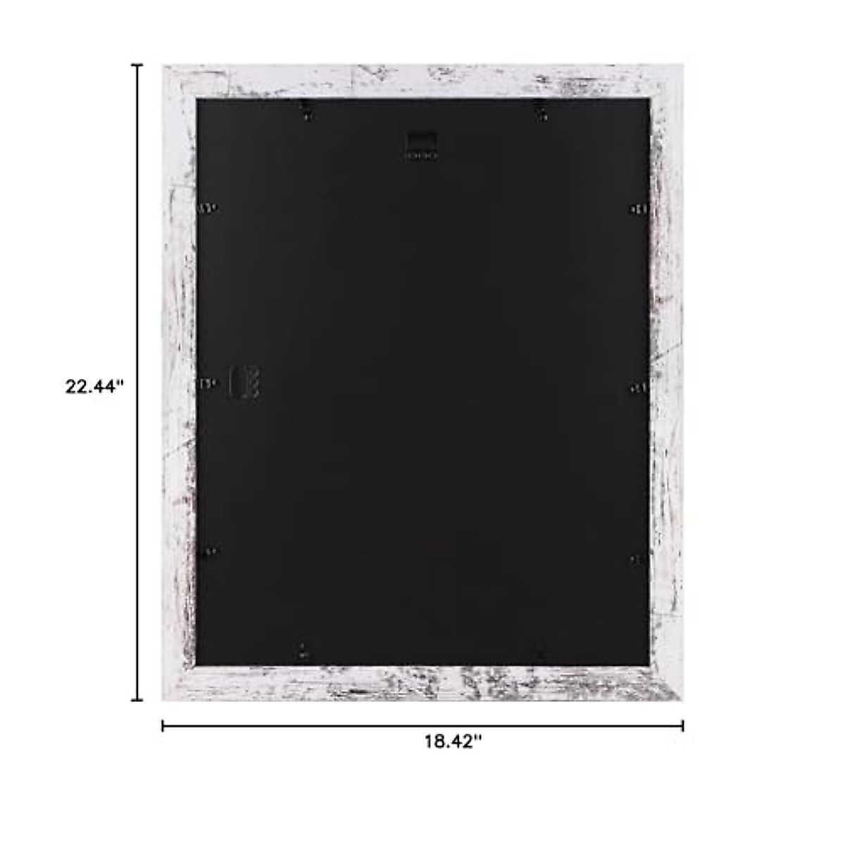 Frametory, 16x20 Poster Frame White Distressed Grain Style Frames for 16 by 20 Picture or Photo- Wide Moulding Design with Real Glass - Wall Display Hanging(2 Pack)