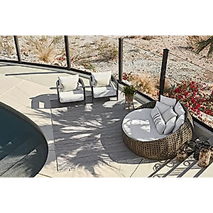 Momeni Cove Recycled P.E.T Area Rug, Grey, 2' X 3'