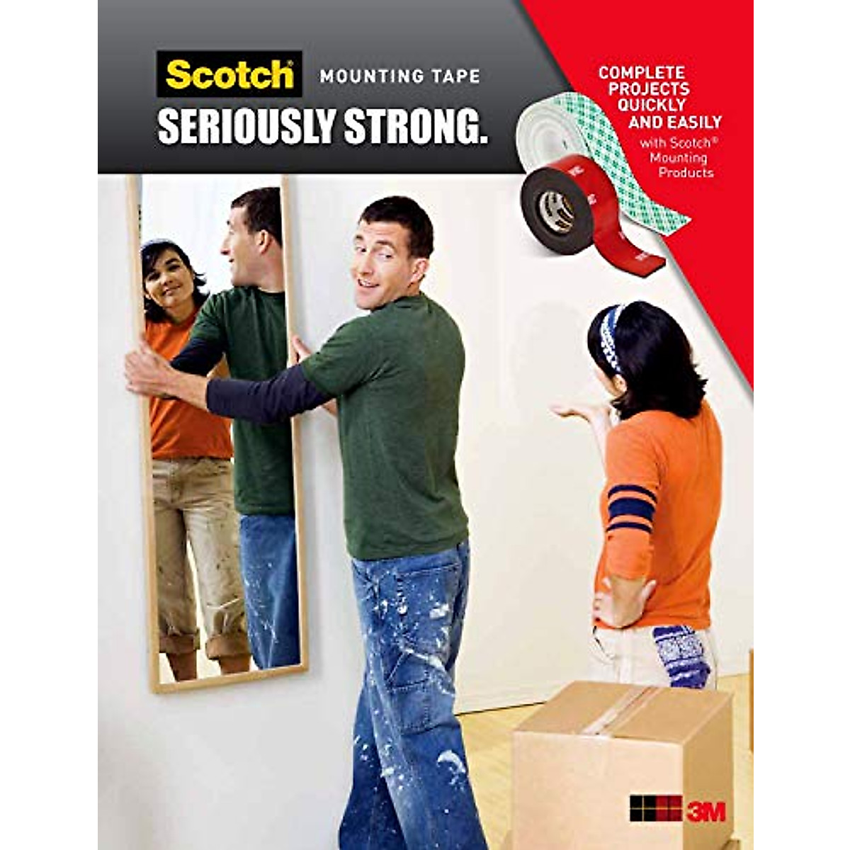 Scotch Indoor Mounting Tape, 3/4-in x 350-in, White, Holds up to 2 lbs, 1-Roll (110-Long)