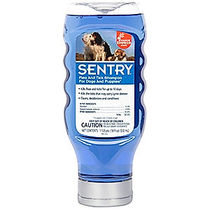 SENTRY Flea and Tick Shampoo for Dogs, Rid Your Dog of Fleas, and Ticks Tropical Breeze, 18 Fl Oz (Pack of 1)
