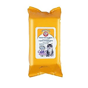 Arm & Hammer Dander Reducing Cat Wipes | 100 Count Lavender Scent Cat Dander Wipes for All Cats with Baking Soda to Soothe and Moisturize | Cat Wipes Made with Advanced Odor Control