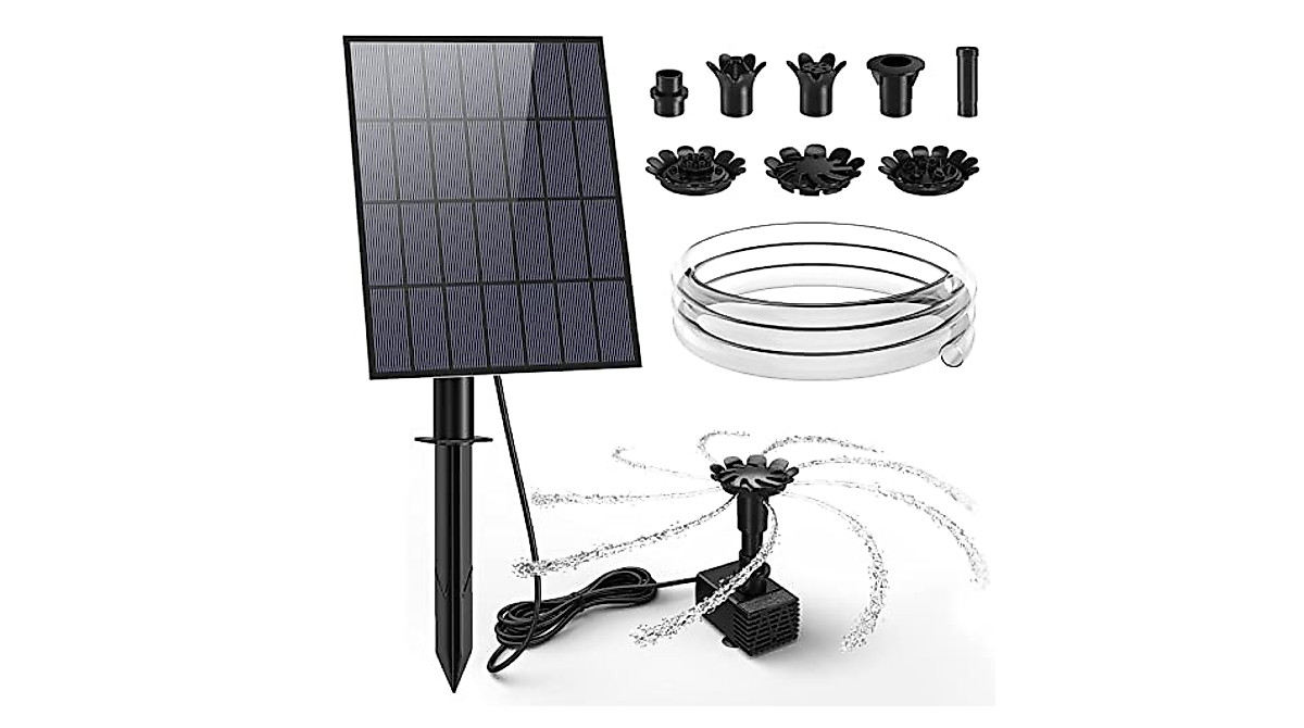 AMZtime 3.5W Solar Fountain Kit for Garden & Outdoor Decor