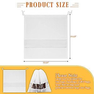 Ibnotuiy 10Pcs Non-Woven Fabric Dustproof Drawstring Bag Handbag Storage Organizer Dust Cover Large (Large, Black)