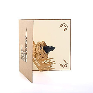Handmade 3D Pop Up Cards - Big Ben Handmade Pop Up Greeting Card for Your Loved Ones, Wedding Anniversary Card for Couple, Valentine Day, Happy Birthday Cards