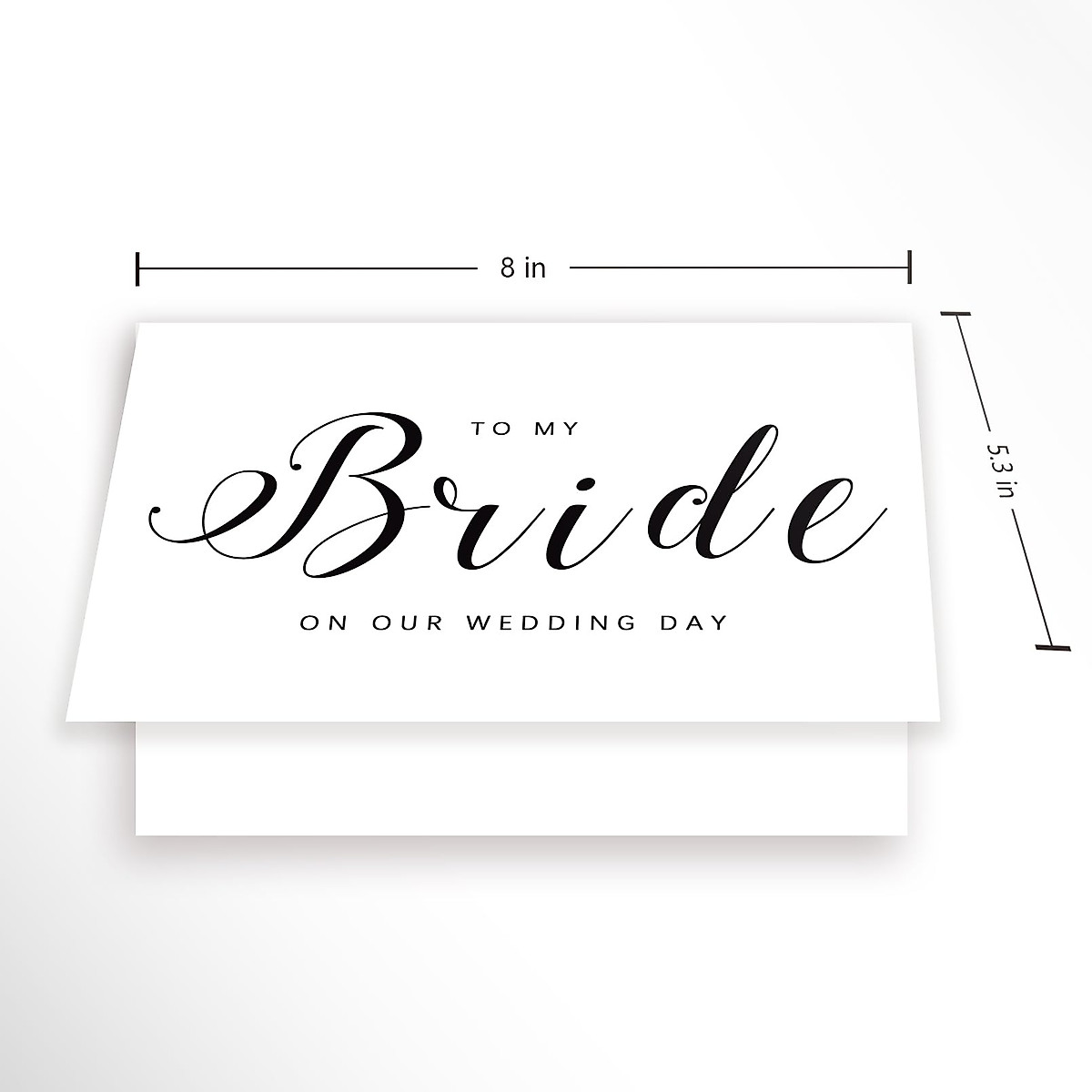 YiKaLus To My Bride On Our Wedding Day Card, Wedding Card for Bride from Groom, To My Wife On Our Wedding Card, Wedding Card to Fiancee