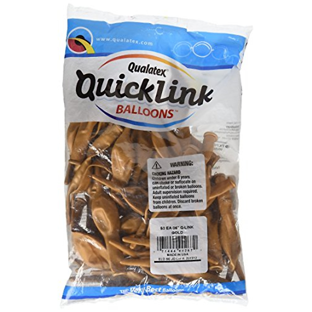 Qualatex PIONEER BALLOON COMPANY 90267 QUICKLINK-GOLD, 6", 1 Count (Pack of 1)