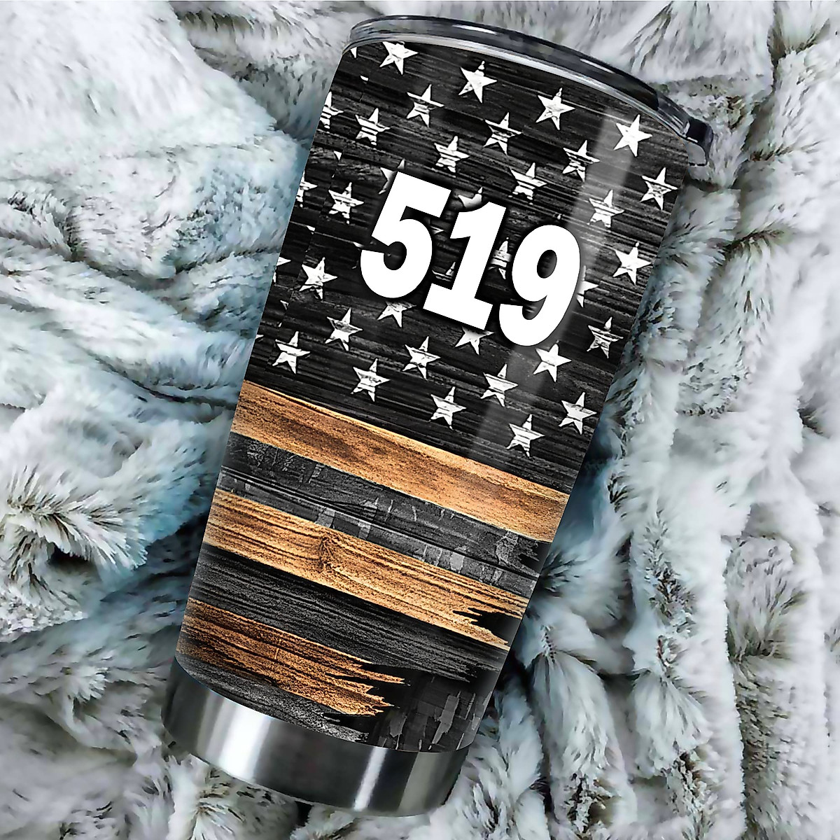 Personalized Police Tumbler Correction Officer Custom Name and Number Thin Silver Line Sheriff Police Officer Suit Tumbler Cup with Lid, Double Wall Vacuum 20 Oz Stainless Tumbler TB5