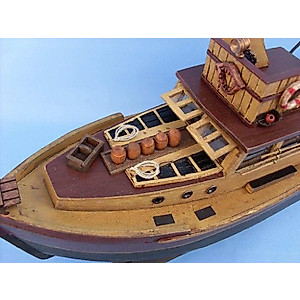 Hampton Nautical "Jaws" Orca Model Fishing Boat - Fully Assembled (Not a Kit) , brown