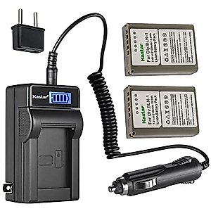 Kastar 2-Pack BLN-1 Battery and LCD AC Charger Compatible with Olympus BLN-1 BLN1 Battery, Olympus BCN-1 BCN1 Charger, Olympus M-D E-M1, OM-D E-M5, OM-D E-M5 Mark II, Pen E-P5, Pen-F Digital Cameras