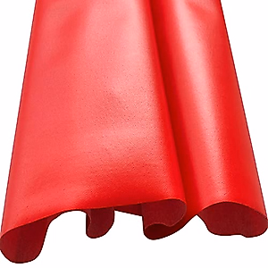 Large Soft Vinyl Upholstery Leather Fabric 1 Yard 56.3x36inch, 0.8mm Thick Texture Faux Leather Sheets, for Upholstery Crafts, Sofa, Car Seat, Handbag, Earrings, Hair Bows, DIY Crafts (Red)
