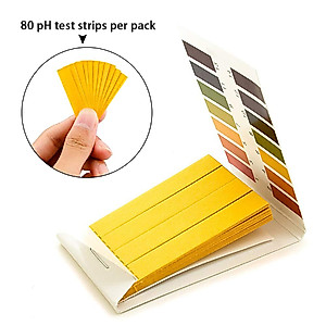 20 Pack pH Test Strips. 1600 Strips Universal pH 1-14 Test Paper, for Teaching, Chemical Experiments, Saliva, Urine, Water and Soil pH Monitoring