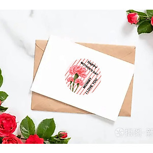 2 Inch Happy Mothers Day Stickers Mother’s Day Labels Floral Mother's Day Gift Tag for Card,Presents Package Bag 500 Pcs/Roll