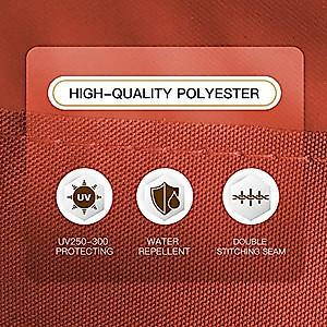 PURPLE LEAF Cantilever Umbrella Cover with Zipper Out Door Umbrella Medium Patio Umbrella Cover, Brick Red