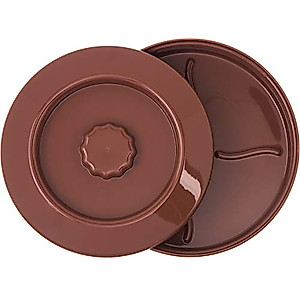 Carlisle FoodService Products 047528 Stackable Tortilla Server w/Lid, 7-1/4" / 2", Lennox Brown