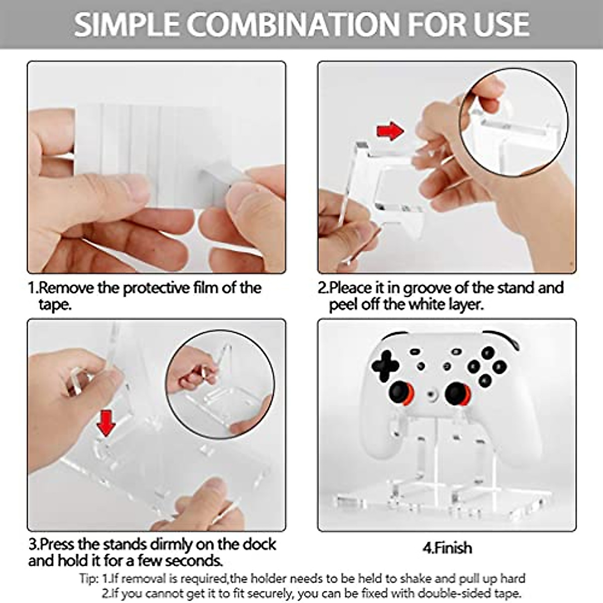 MILISTEN Acrylic Gamepad Game Controller Stand for Desktop Screen