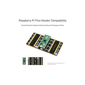 Dual GPIO Expander for Raspberry Pi Pico Microcontroller Board Two Sets of Standard Raspberry Pi Pico GPIO 2x20 Male Headers for Connecting More Expansion Modules