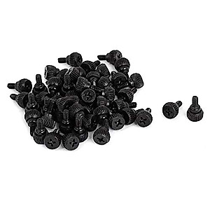 PC for Computer Case Thumbscrews M3.5 Thumb Screws Black 50 Pcs - (Black) SCRW-005977