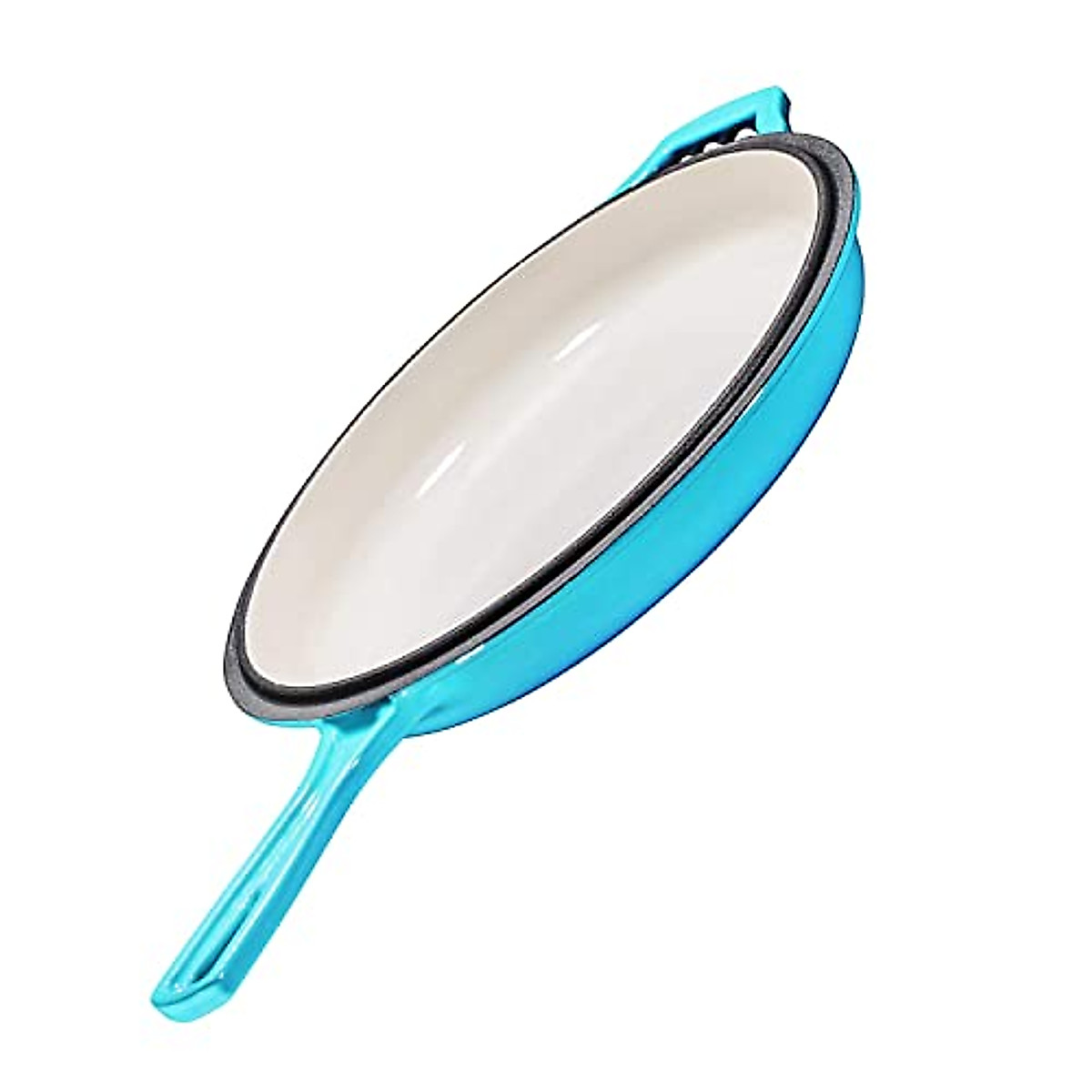 Bruntmor Caribbean 3QT Cast Iron Dutch Oven & Skillet Combo, Enamel Coated Cookware, Perfect for Braising, Casseroles and Slow Cooking