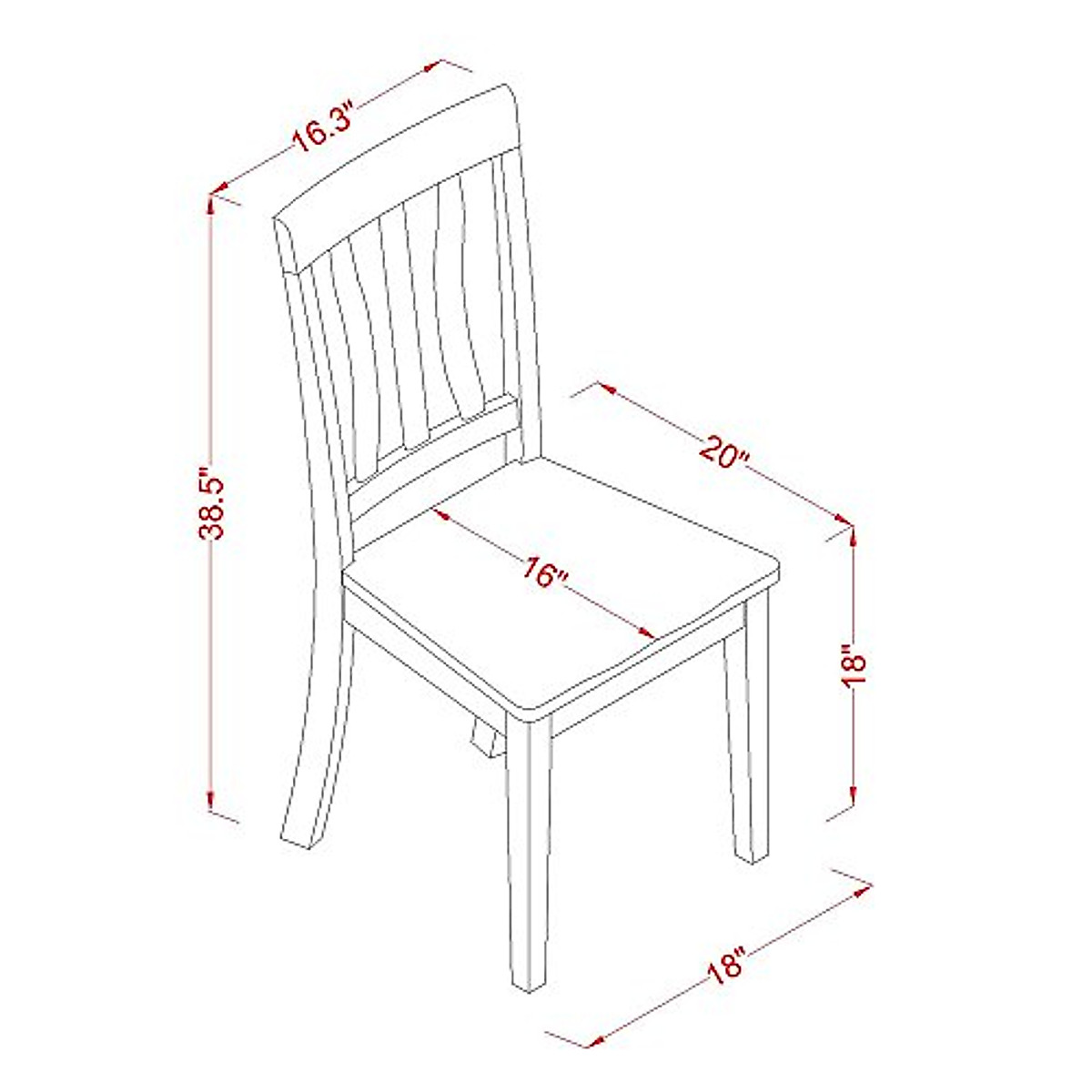 East West Furniture NIAN5-WHI-W 5 Piece Dining Set Includes a Rectangle Dining Room Table with Butterfly Leaf and 4 Kitchen Chairs, 36x66 Inch, Buttermilk & Cherry