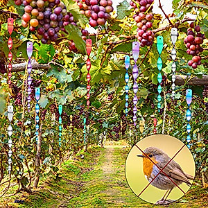 Devices Reflective Scare Spiral Rods Hanging Decorative Device to Keep Birds Away from Garden House (18 Pieces)