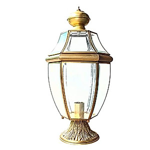 MODEBHD Retro European E27 LED Garden Landscape Waterproof Column Lamp Post Pillar Light Vintage Outdoor Table Lamp Rainproof Lawn Garden Lights Aluminum Street Post Lights