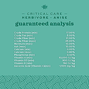 Oxbow Animal Health Critical Care, Herbivore, Anise Flavor, 141 Gram Bag (70100)