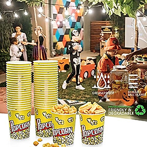 32 Oz Popcorn Boxes (44 Pack) Disposable Popcorn Buckets Classic Popcorn Cups Cute Paper Popcorn Containers Popcorn Bars, Movie Nights, Carnivals, Fundraisers, Birthday Parties, Wedding