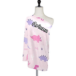 Custom Dinosaurs Stretchy Baby Car Seat Canopy Presonalized Infant Stroller Cover Multi Use Carseat Cover Customized Nursing Cover for Baby Boy and Girl