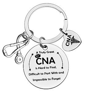 CNA Gifts CNA Certified Nursing Assistant Keychain A Truly Great CNA is Hard to Find Keychain CNA Appreciation Gifts CNA Leaving Gifts Christmas Birthday Retirement Nurse Week Gifts