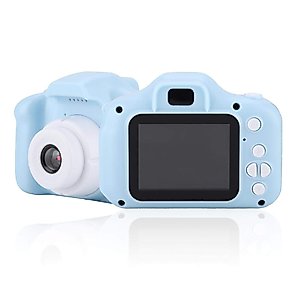 Mini Portable Kids Camera - 2.0 inch IPS Color Screen - HD 1080P Children's Digital Camera - with Photo/Video Function - Boys, Girls(Blue)