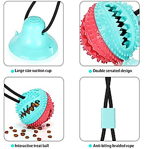 Dog Toys for Aggressive Chewers,Interactive Dog Toys Tug of War, Mentally Stimulating Toys for Dogs, Puppy Teething Toys for Boredom, Dog Puzzle Treat Food Dispensing Ball Toys for Small Large Dogs
