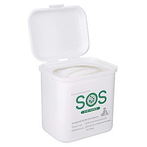 100Pcs Cat and Dog Eye Wash Wipes - 3.35 * 2.95in Pet Cleaning Grooming Deodorizing Wipes for Cat Dog Tear Stain Remover, Relief Allergies Symptoms, Runny, Dry Eyes