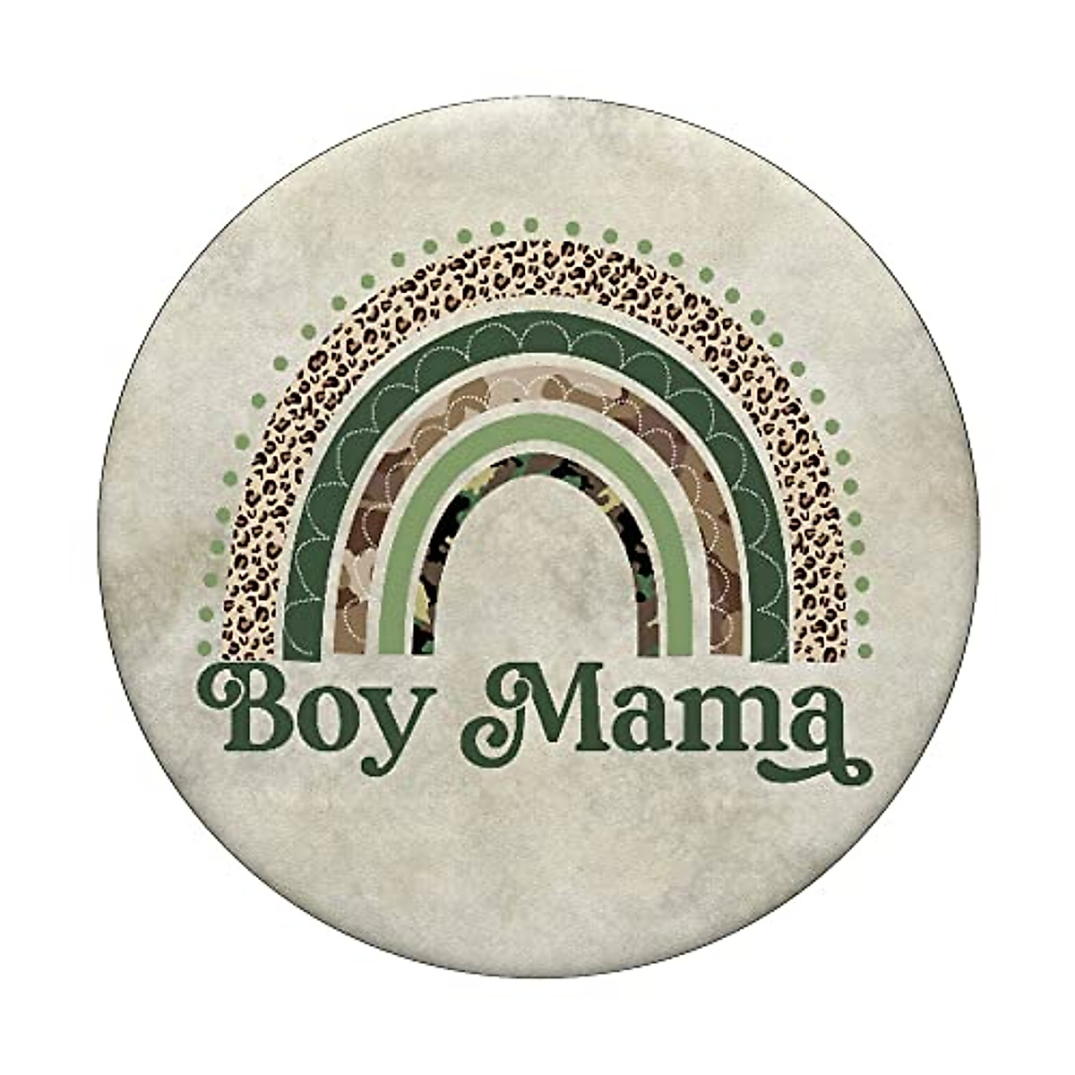 Boy Mama Cute Leopard Print Camo Rainbow Mothers Day Mom PopSockets Swappable PopGrip