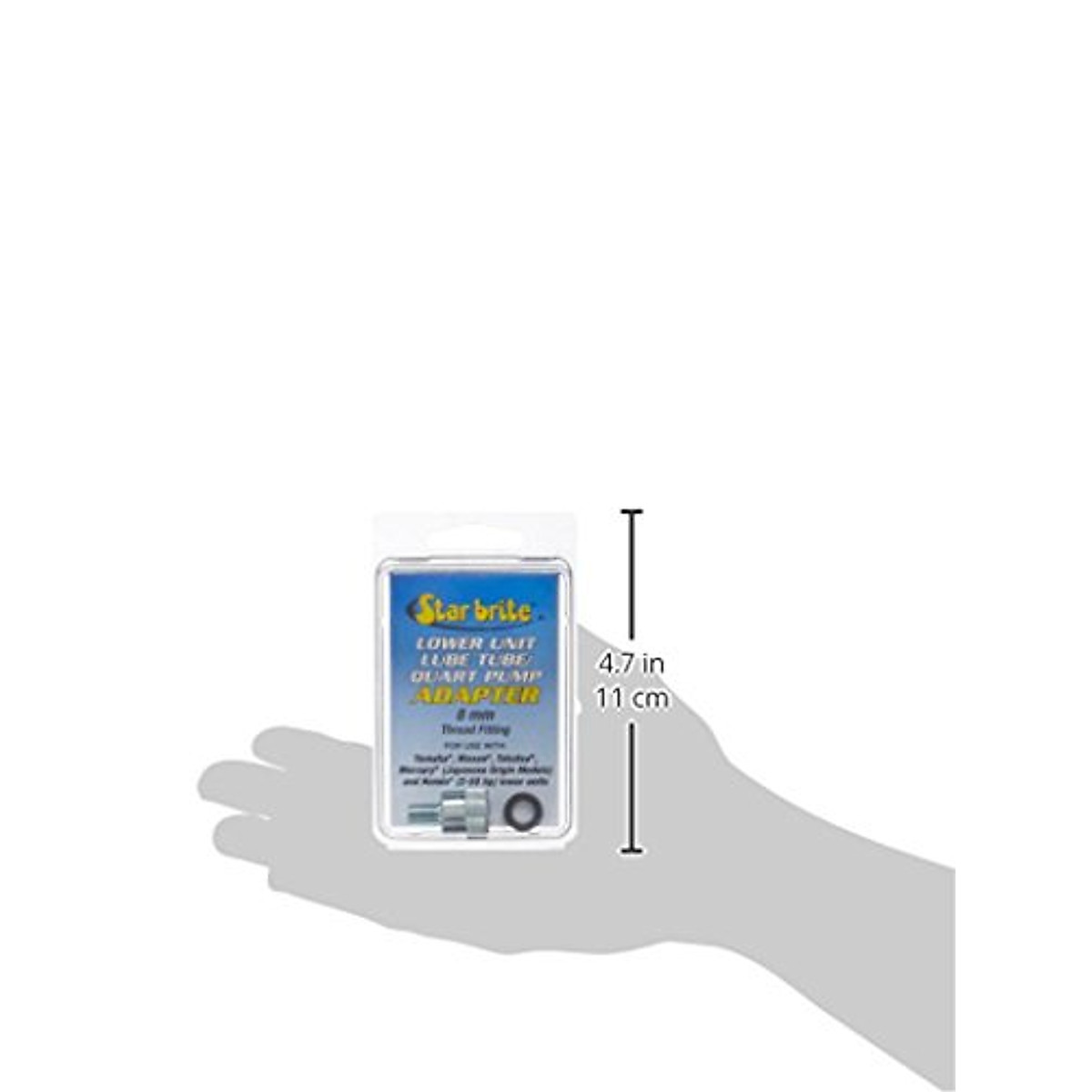 STAR BRITE Lower Unit 8 MM Adapter Fitting for Nissan, Yamaha, Tohatsu, Mecury (028401)