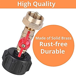 IDEASURE QCC1 Propane Refill Pressure Adapter Coupler with ON-Off Control Valve LP Gas Refiller for Camping Grill 1LB Cylinder Tank