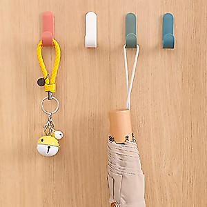 Adhesive Hooks Utility Wall Key for Decorative Holder Rack Self Towels, Hats, Shower, Kitchen, Living Room, Office(6 Pcs)