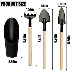 7Pcs Mini Garden Tools Set Soil Scoop Planting Scoop Mini Shovel Plant Tools Bonsai Soil Scoops Garden Shovels Gardening Kit for Seedling Soil for Planting Micro Landscape