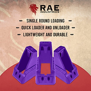 RAEIND Magazine Speedloader for M&P Shield, Springfield XD-S, Ruger LCP, Sig 938, All Colt 1911 for MAGS 3/8" to 5/8" ONLY, 9mm, 40, 45 ACP Pistols (RAE-702) (Purple)