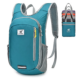 SKYSPER Small Daypack 10L Hiking Backpack Packable Lightweight Travel Day Pack for Women Men(Cyan)