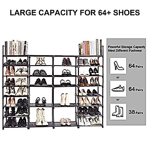 Mavivegue Shoe Rack, 8 Tier Large Shoe Rack Organizer Shoe Rack 10 Tier Shoe Rack,Shoe Stand