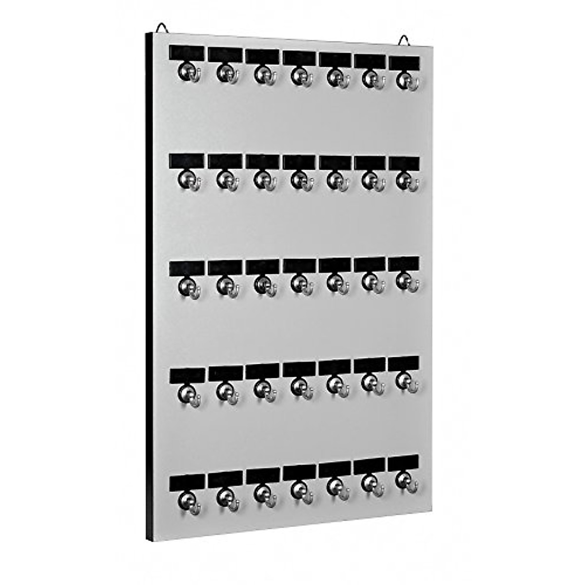 Key Hook, Key Rack #35MGN, 35 Extra Space Bolted Metal Hooks with 'Customize Name Plate', (35 Sets of Tag & Ring Included) - Made in USA