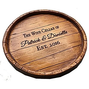 Lazy Susan Wine Barrel Personalized